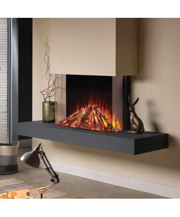 Solution Lux 75 inset electric fire with real logs - ComfortLine Ireland